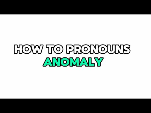 How to pronounce ANOMALY | Pronounce Anomaly in English