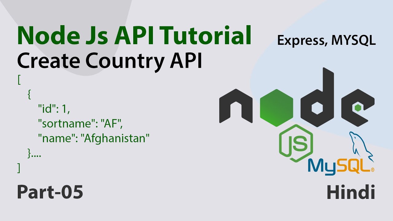 Create Country API | Node Js & Express API Tutorial for Beginners -05