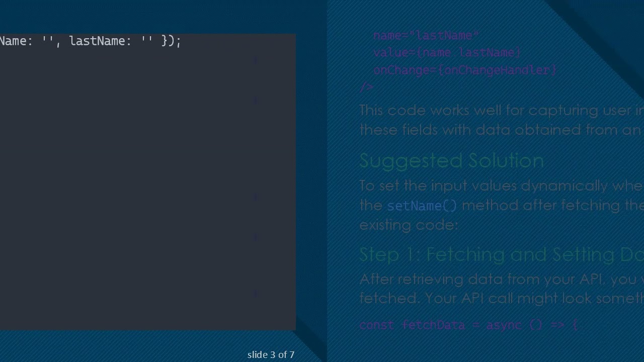 How to Set Input Values Dynamically in React Hooks