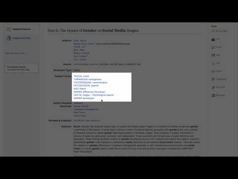 Finding Scholarly Articles for Communication & Media Topics