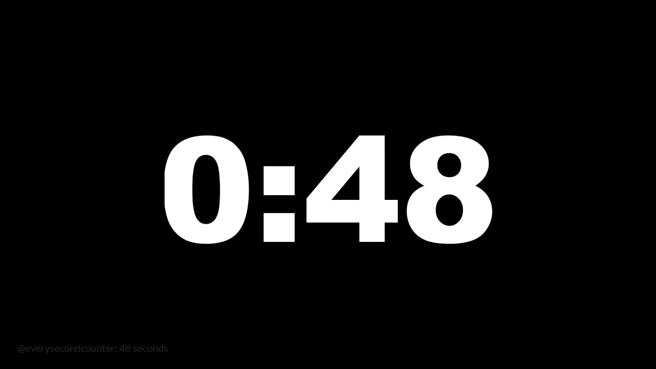 48 seconds [48 secs] clock timer countdown || Alarm Focus
