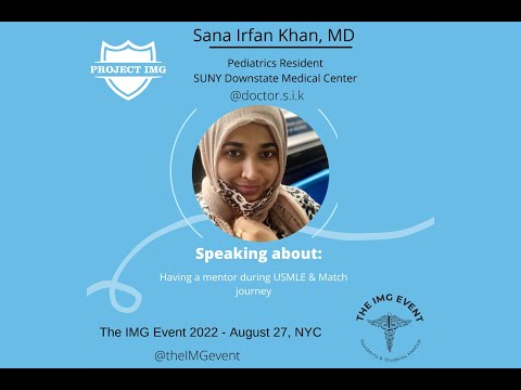 Dr Sana Irfan Khan presenting at “The IMG Event 2022”