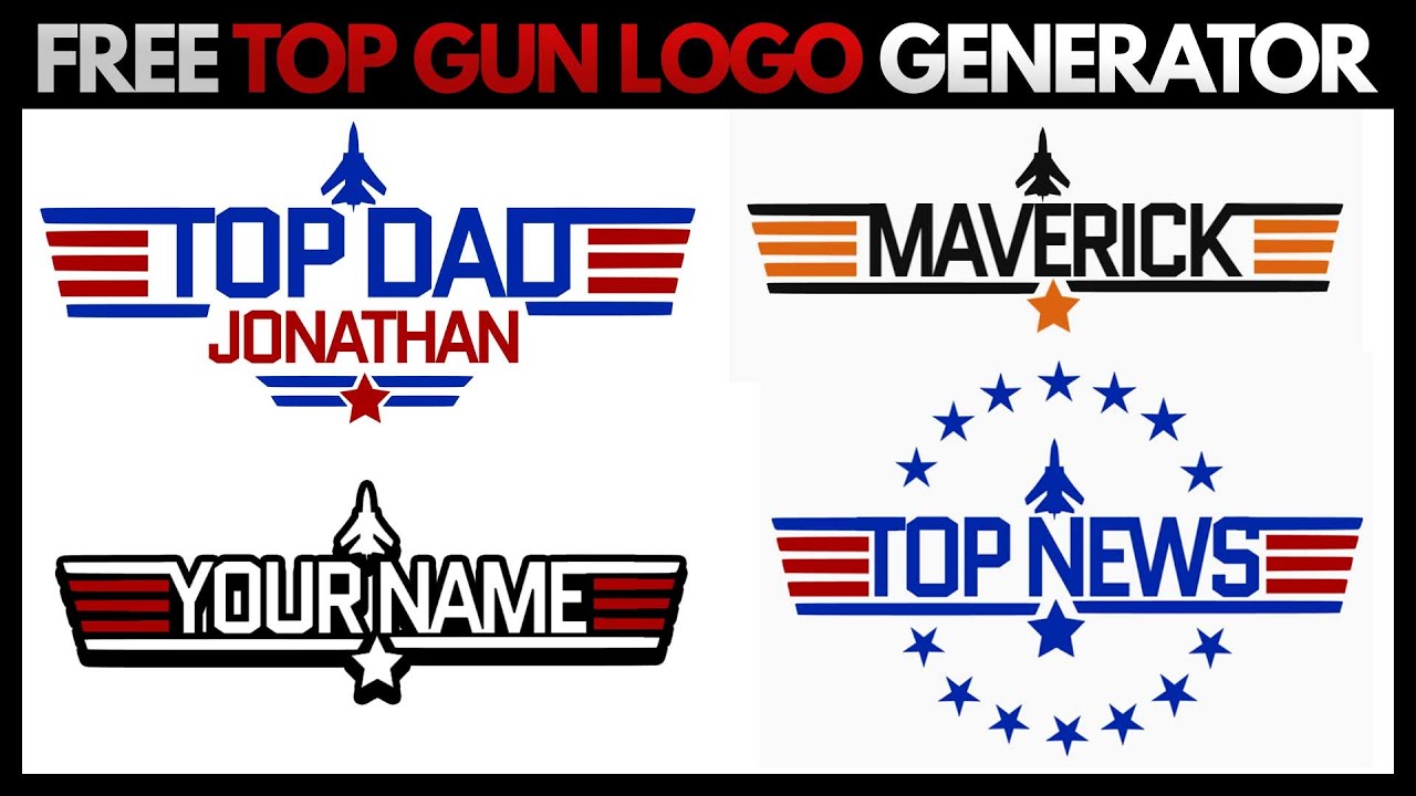 🛩️ Free TOP GUN Logo Generator Online