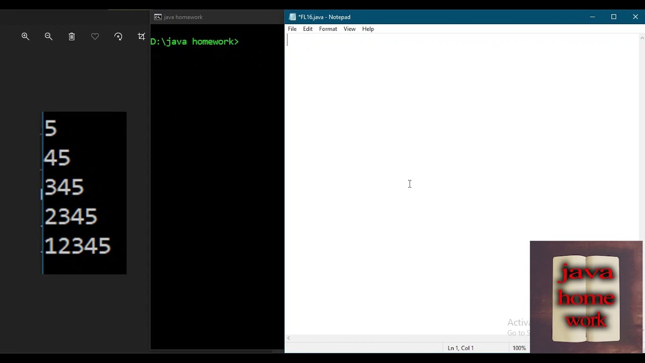 for loop pattern 16 | java homework