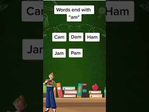 Words end with "am"