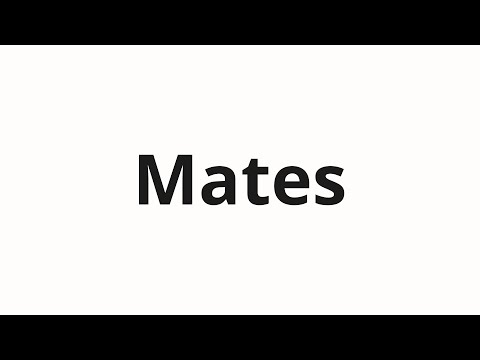 How to pronounce Mates