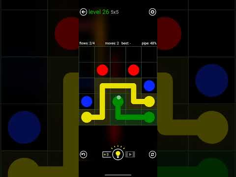 Flow Free Level 26 (5x5) Gameplay - Complete Solution | Flow Free Puzzle Game
