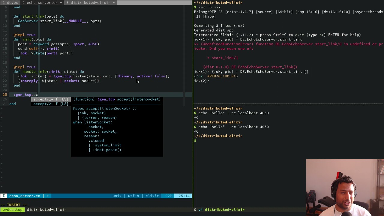 A simple TCP Echo Server using Elixir