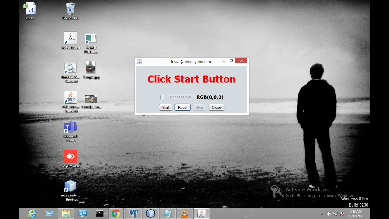 Timer application using java swing - JAVA GUI Programming