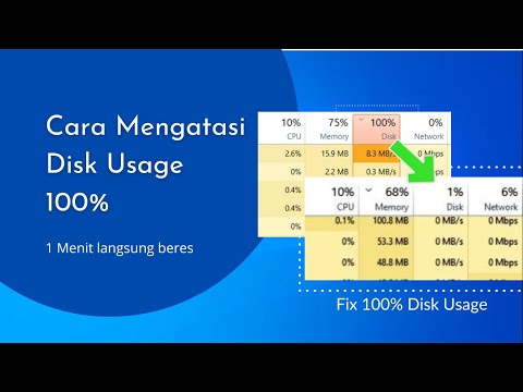 Cara mengatasi disk usage 100 persen di windows 10 | How to fix 100% disk usage