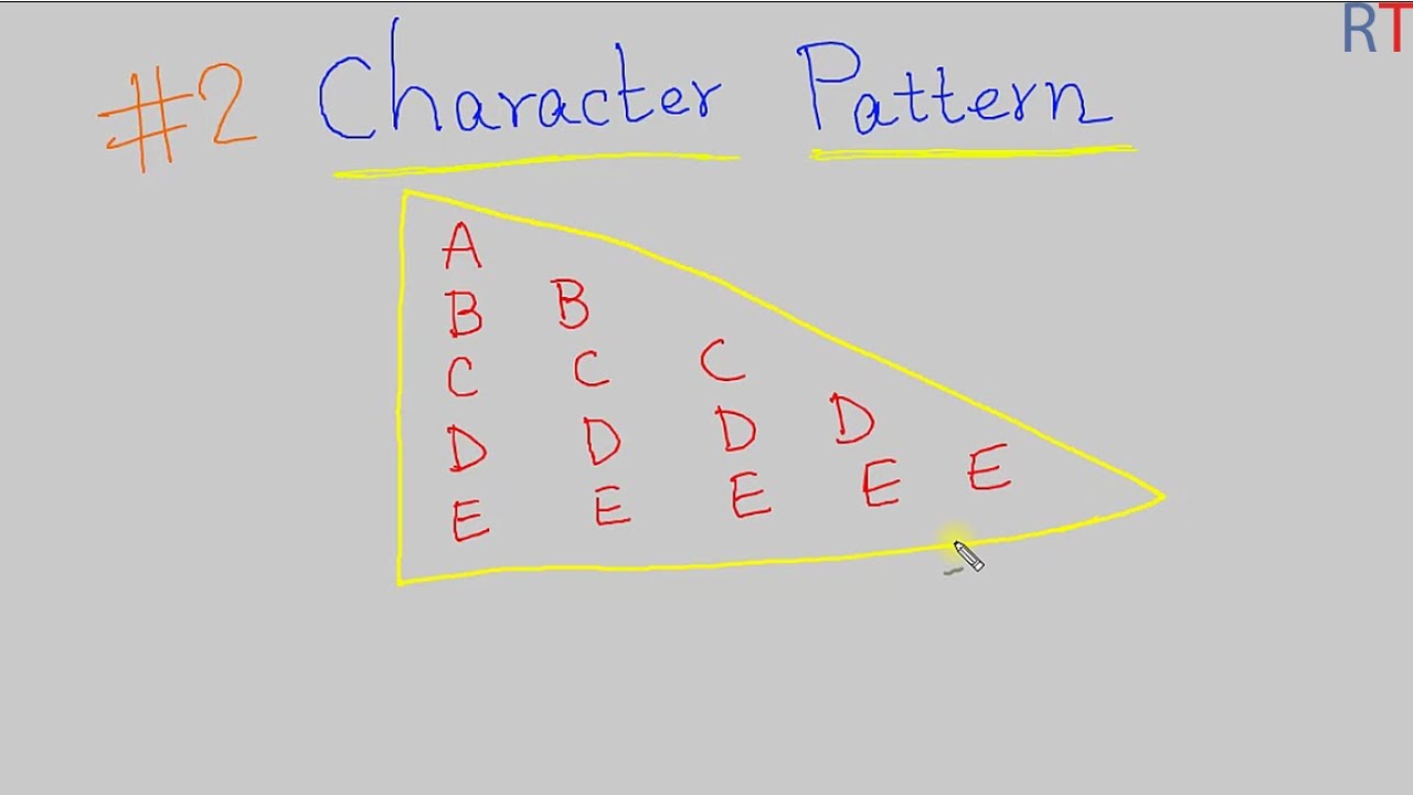 #2 Character Pattern in Java | Java Pattern Printing