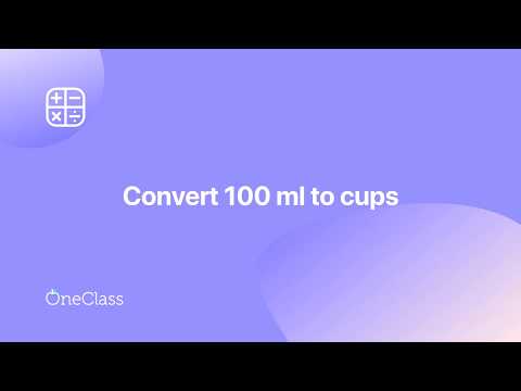 100 ml water to cups