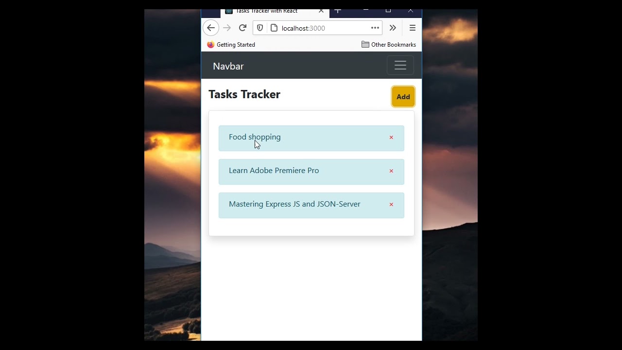 Tasks Tracker with React