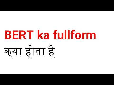 what is the full form of BERT | BERT का full form क्या होता है ? | full form of BERT | BERT | #BERT
