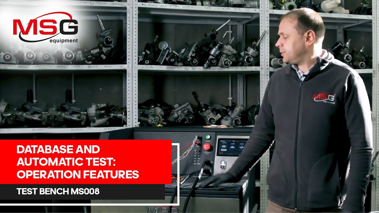 Test bench MS008. Database and automatic test: operation features