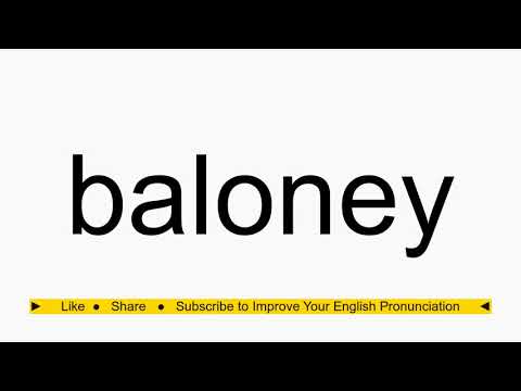 How to pronounce baloney