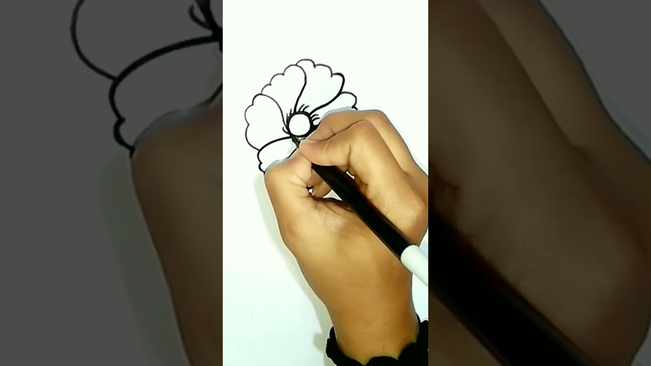 gambar bunga dari angka 9 #shorts #viral #shortsfeed #caramenggambar #bunga #shortsvideo