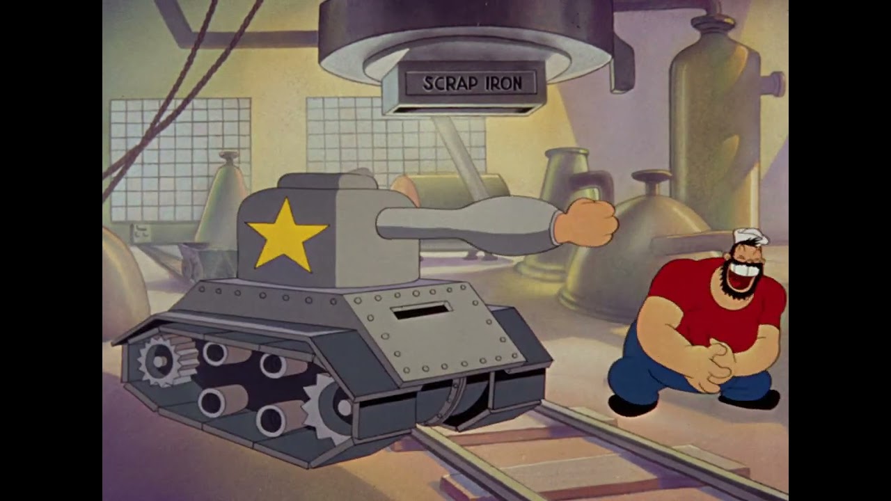 Popeye rescues Olive Oyl (Popeye the Sailor Man - 