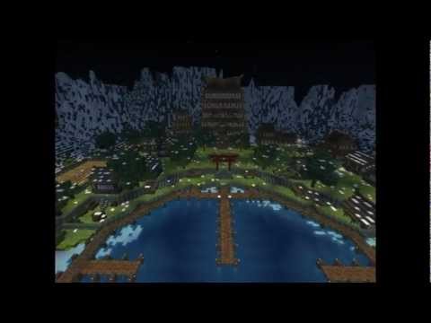 Japanese Town [ CUSTOM TERRAIN ] [ DOWNLOAD ] Minecraft Map