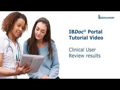 IBDoc® Portal Tutorial Clinical User Review results