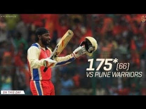Chris gayle 175 in 66 balls IPL 2013 RCB vs PWI highlights
