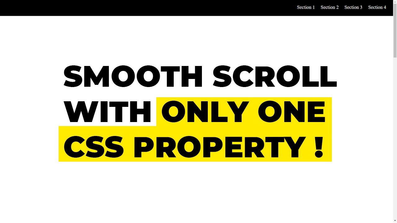 Smooth Scroll Without Javascript Libraries