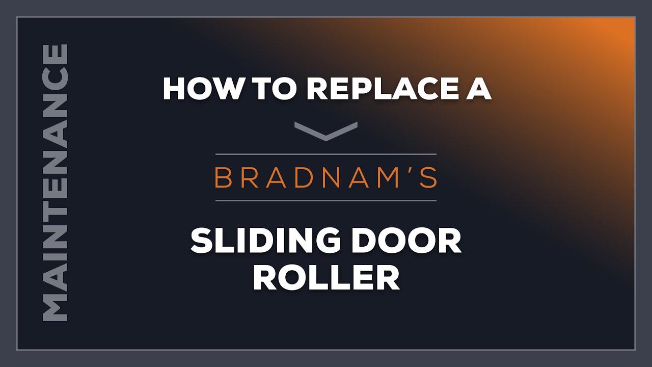 Do It Yourself: How to replace a Bradnams patio sliding glass door roller