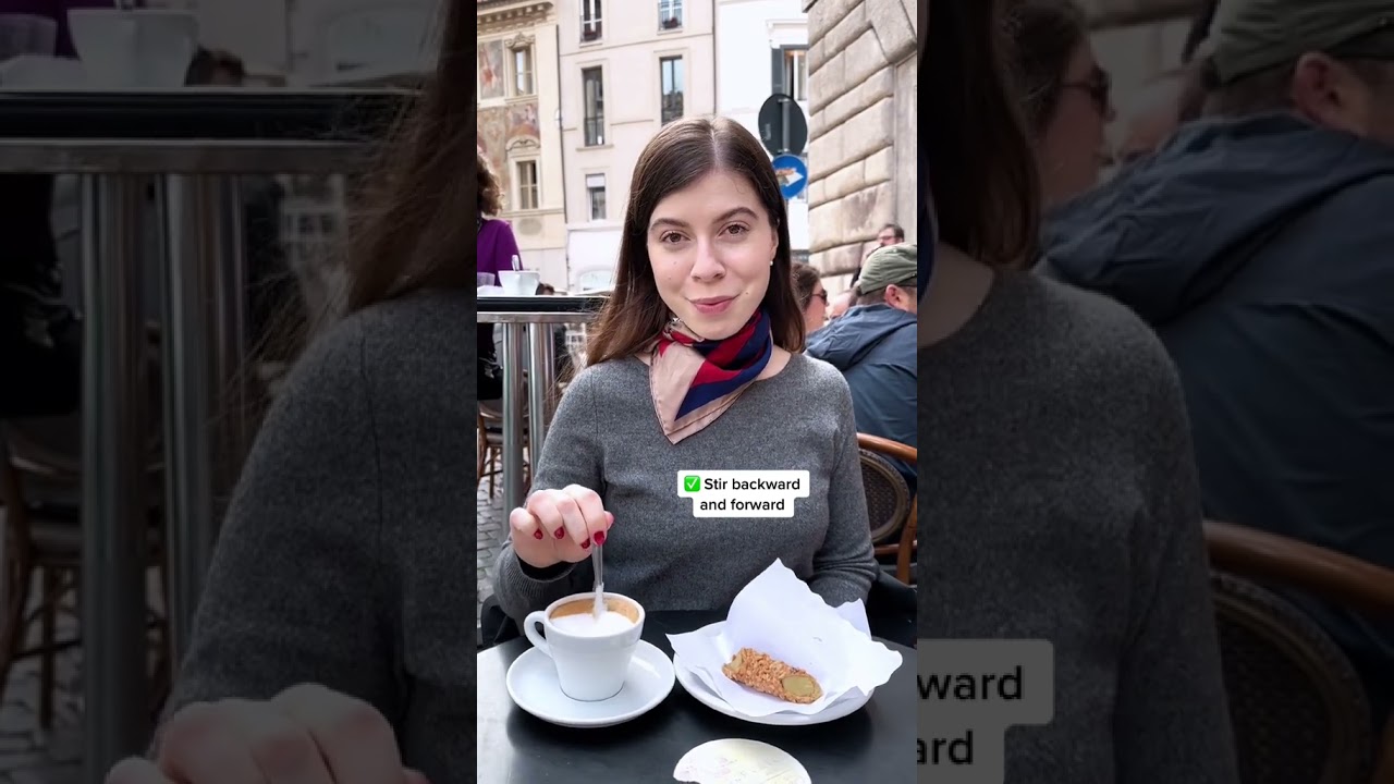 How do you drink a cappuccino according to etiquette?
