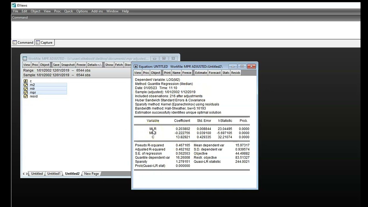 How to estimate and interpret quantile regression model