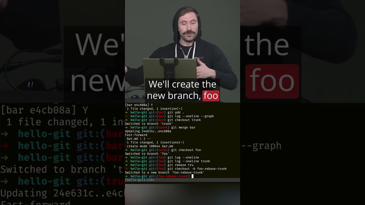 git rebase by ThePrimeagen | From Everything You'll Need to Know About Git