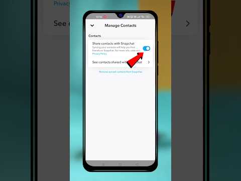 Snapchat Contact Syncing Kaise On Kare π± Snapchat Contact Syncing Settings On/off #shorts