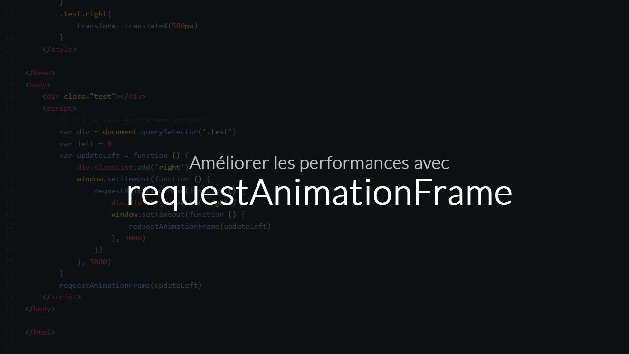 JavaScript Tutorial: Optimizing Animations & requestAnimationFrame