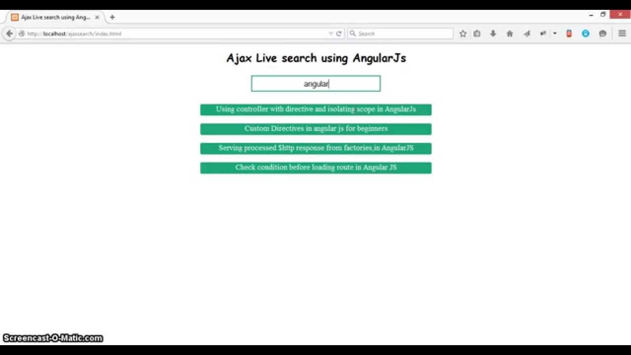 Live search using custom filter in Angular Js