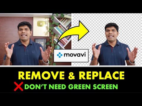 In 1 Click Remove & Replace VIDEO background using Movavi (2023)
