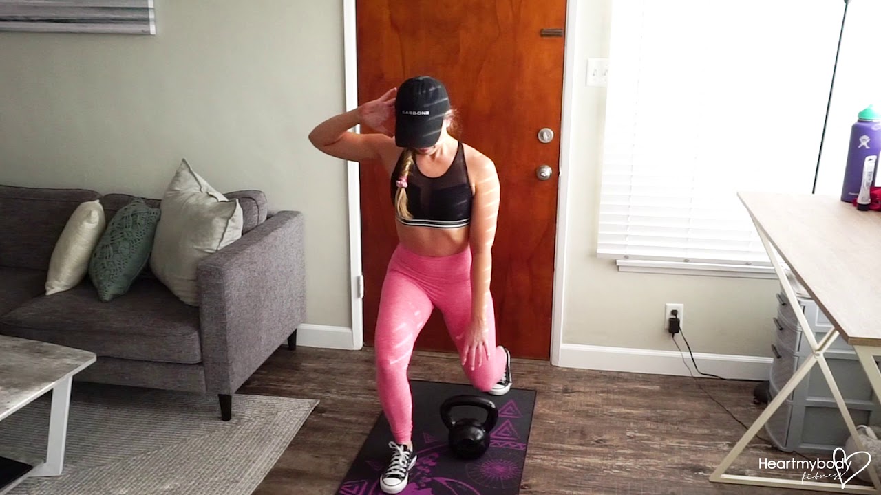 Split Squat with Alternating Kettlebell Pickup