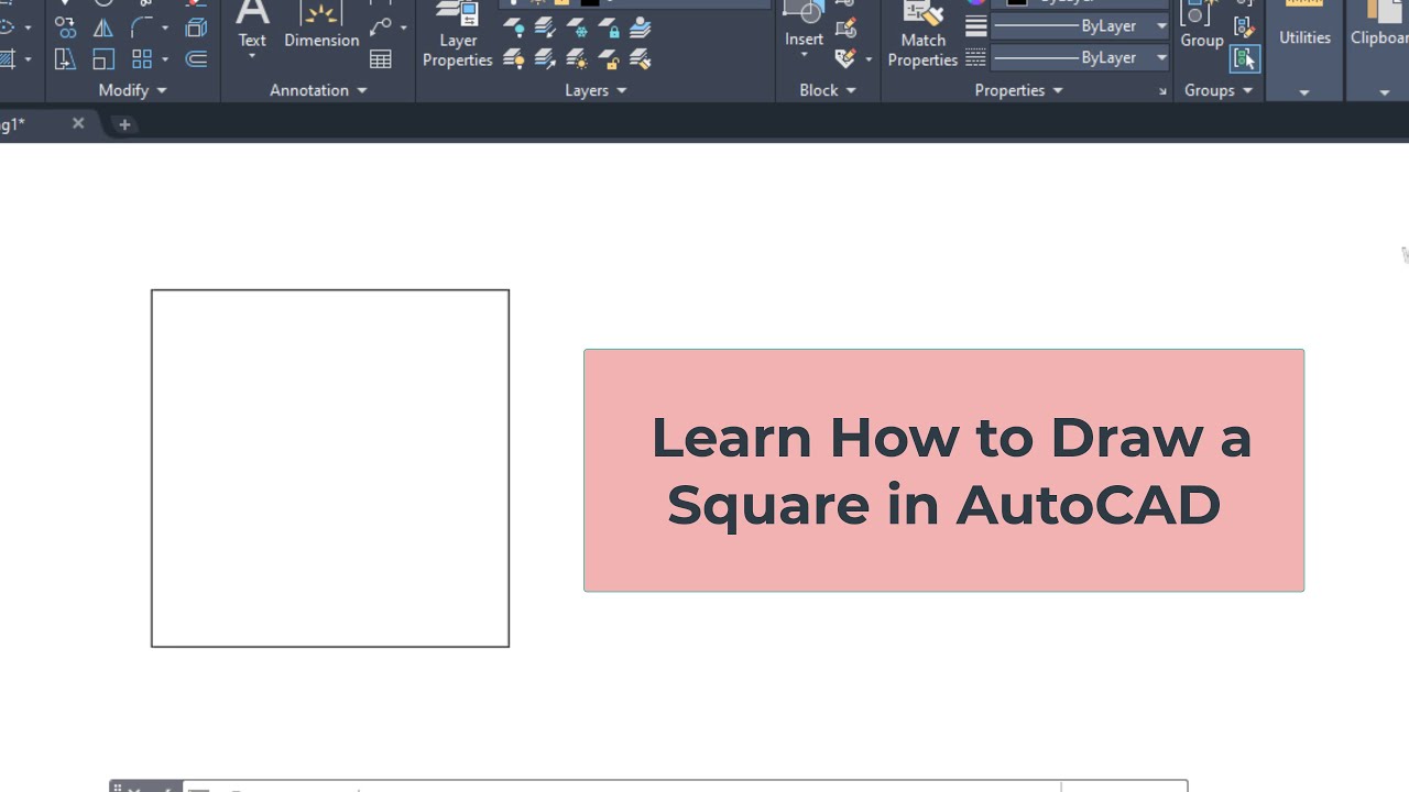 Learn How to Draw a Square in AutoCAD