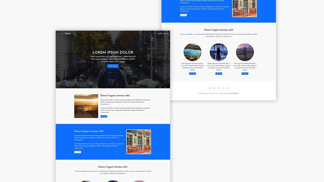 Responsive Landing page using HTML5, CSS3 & Bootstrap 4 | Bootstrap Tutorials