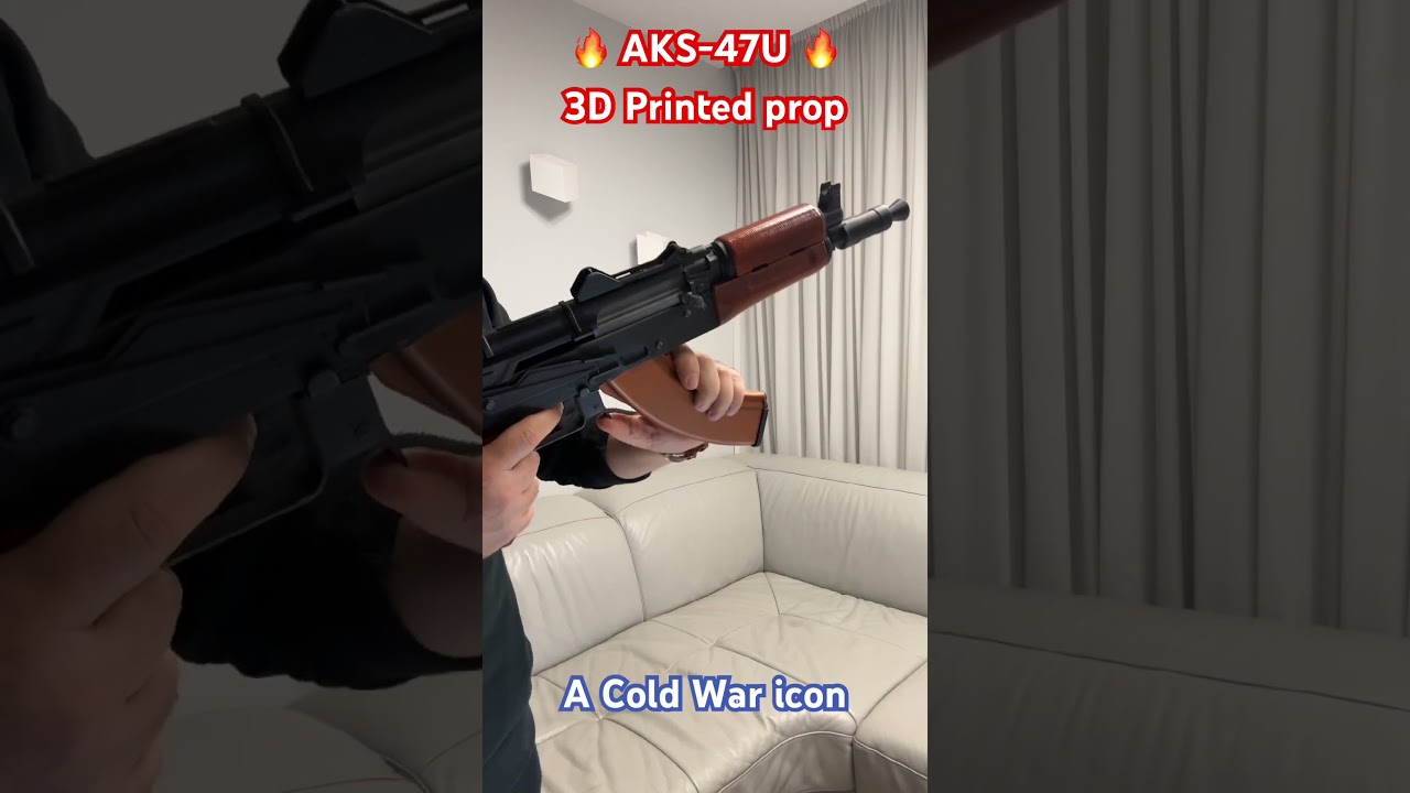AKS-74U — iconic Cold War prop (3D printed)