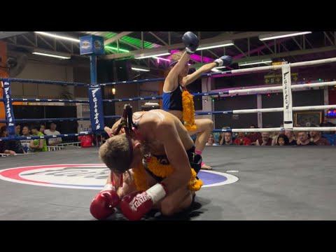 Lady boy v foreigner man Muay Thai fight in Chiang Mai