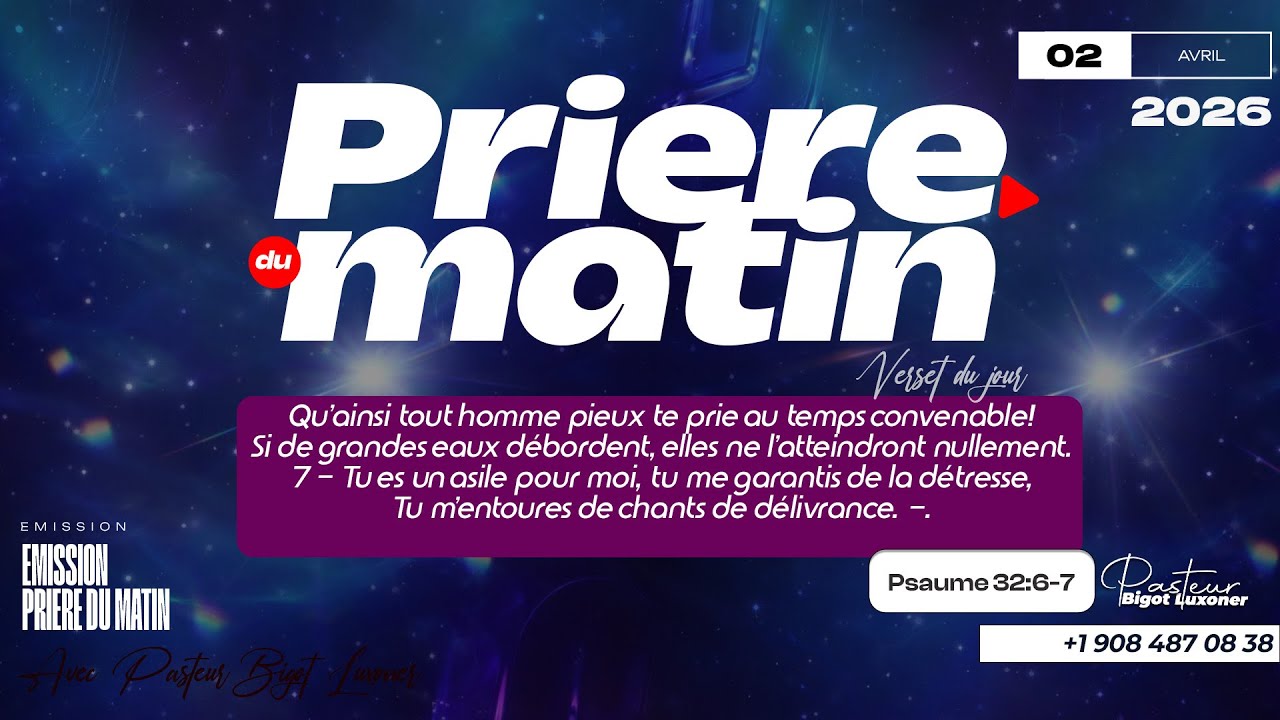 SE BONDIEU KI LEVE MOUN - JEUDI 02  AVRIL  2026 - FRERE BIGOT LUXONER - PRIERE DU MATIN