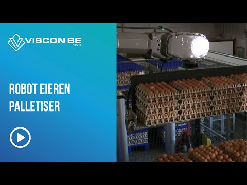 Robot eieren palletiseerder - Robot palletiser for eggs - Vanbelle Ardooie