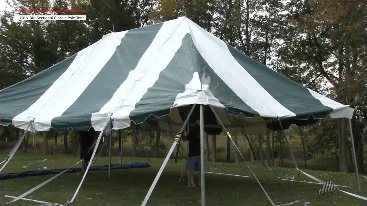 20 x 30 Classic Pole Tent (3 Piece Sectional) - Installation Procedure