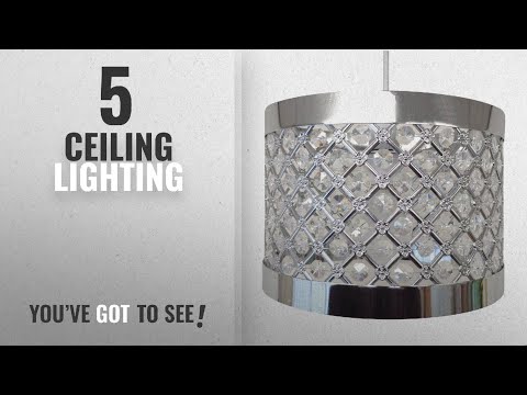 Top 10 Ceiling Lighting [2018]: Moda Sparkly Ceiling Pendant Light Shade Fitting, Silver