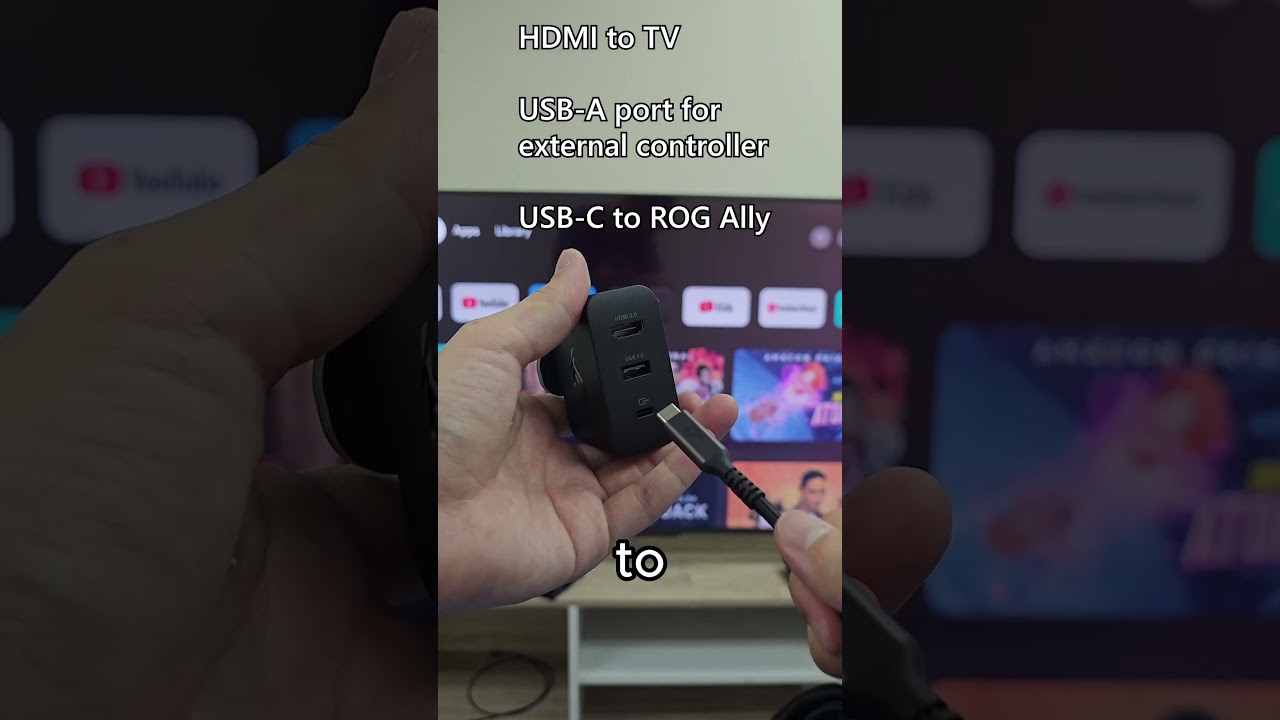 Playing games with the #ROGAlly on the big TV!