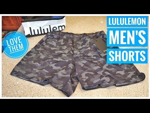 Review LULULEMON Men's Camo Shorts 7" PACE Breaker Lined Shorts Variegated Mech Camo Black