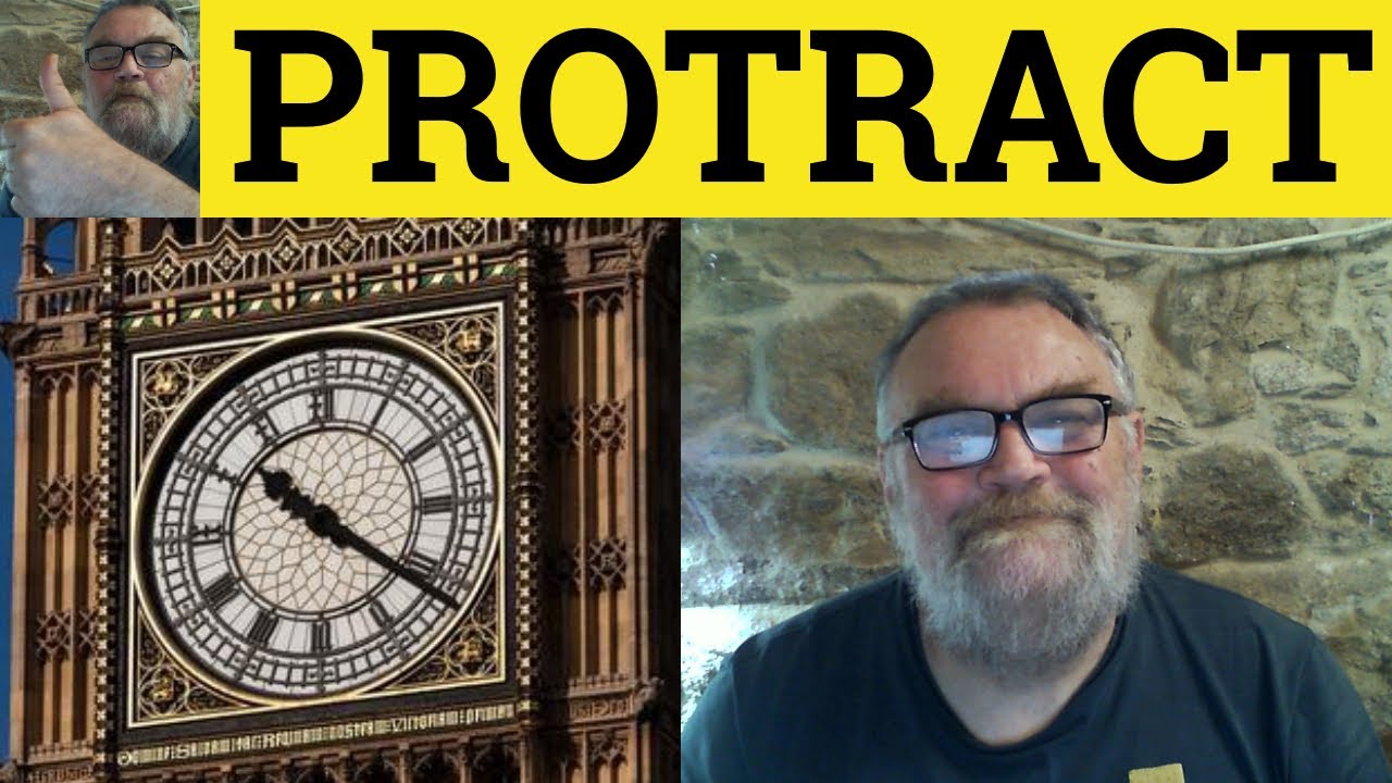 🔵 Protract Meaning - Protractor Defined - Protracted Definition - Protract Examples - GRE Vocabulary