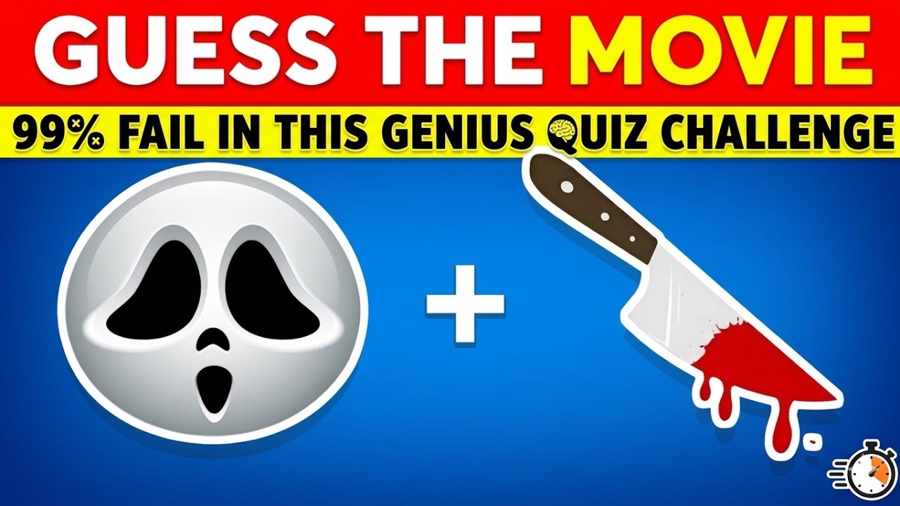 Guess The Movie By Emoji Quiz 🍿✅ Genius Quiz Show I 99% FAIL In this Genius Quiz Challenge