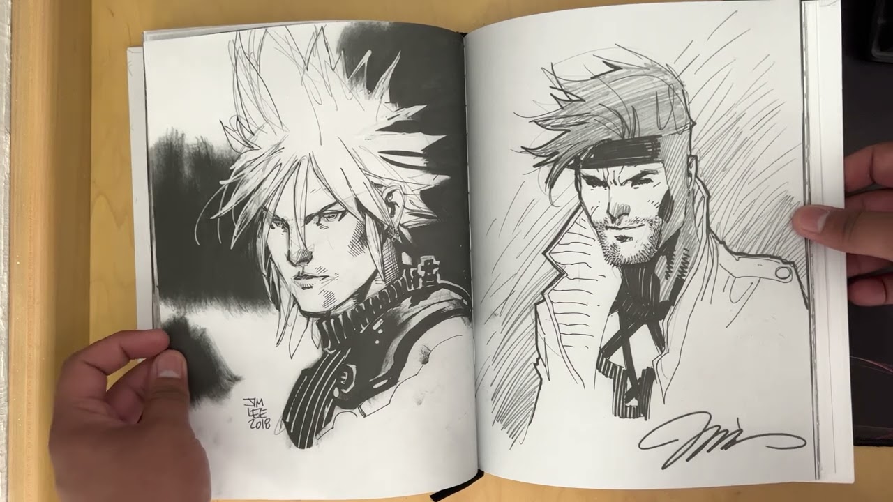 Jim Lee “Just Draw” sketchbook flip through? Twitch sketch