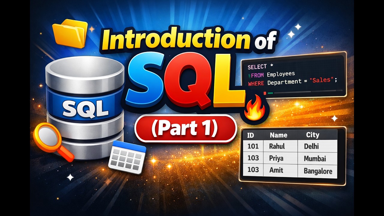 SQL Tutorial for Beginners | Introduction to SQL (Part 1) 🔥#sql #mysql #dataanalyst