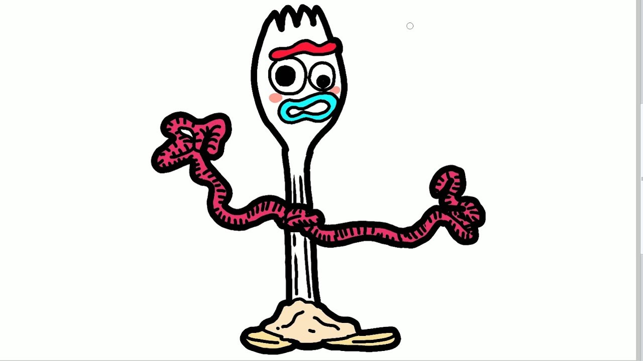 TOY STORY 4 Forky  Coloring Pages For Children | Learn Colors kids